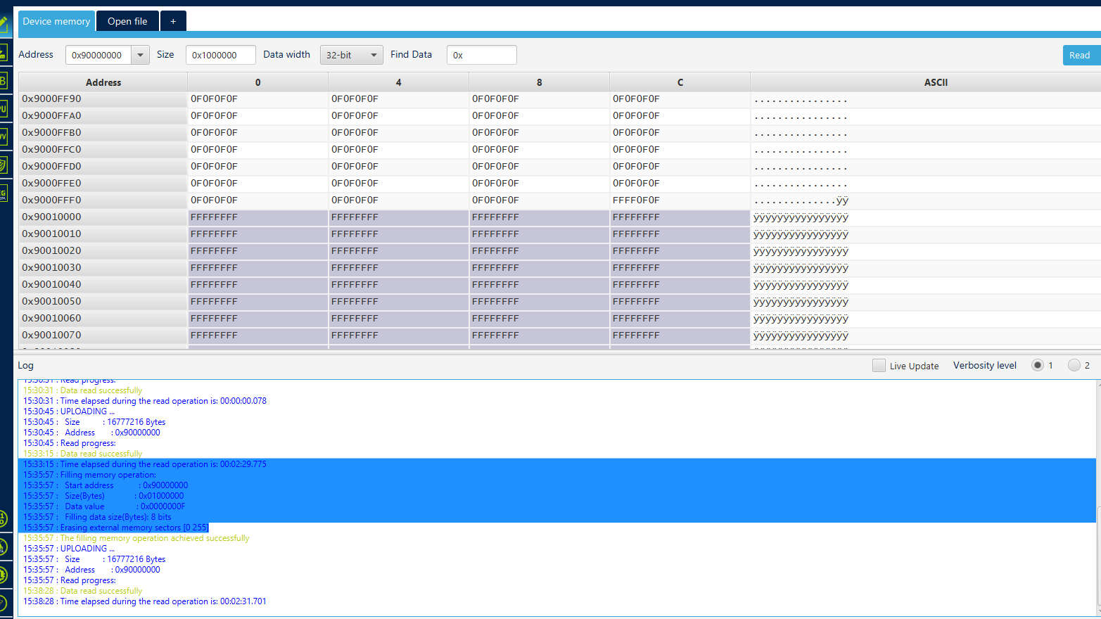 Issue With Qspi External Flash Loader Verification Stmicroelectronics Community
