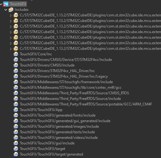 TouchGFX error - STMicroelectronics Community