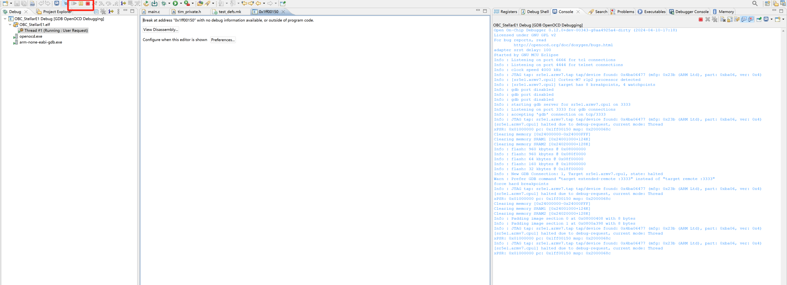 StellarStudio using Jlink Debug issue - STMicroelectronics Community