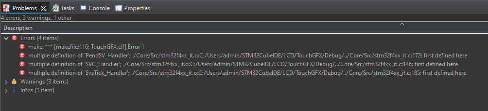 TouchGFX error - STMicroelectronics Community