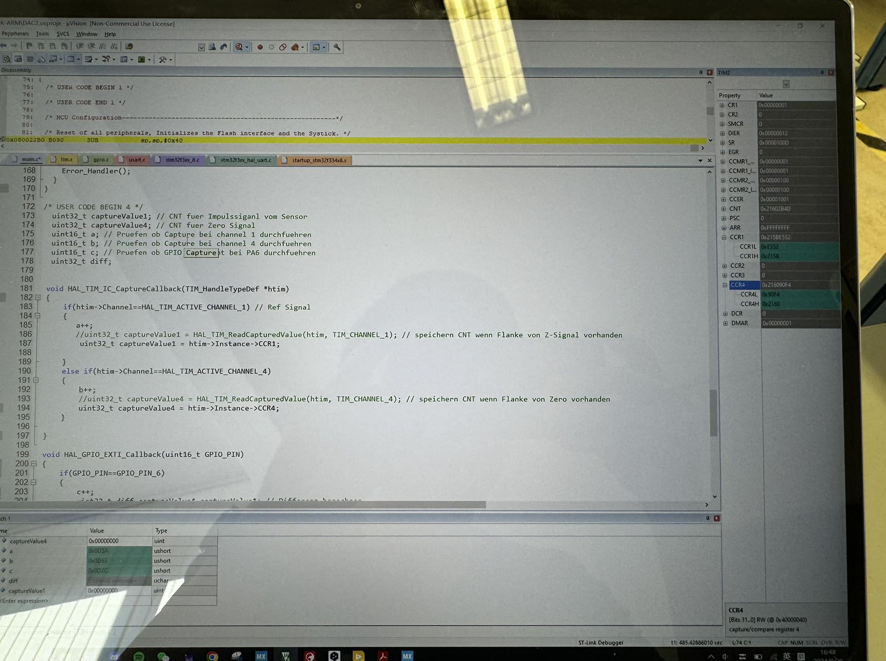 Solved: CCR Values Show on STM32F334R8 MCU but readCapture ...