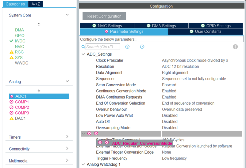 Solved Adc Error In Ioc File Updating To Rev 1160 Stmicroelectronics Community 8231