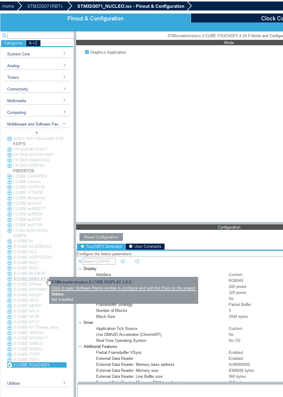 Solved: GFX01M2 and unsupported X-Nucleo boards in TouchGF... - STMicroelectronics Community
