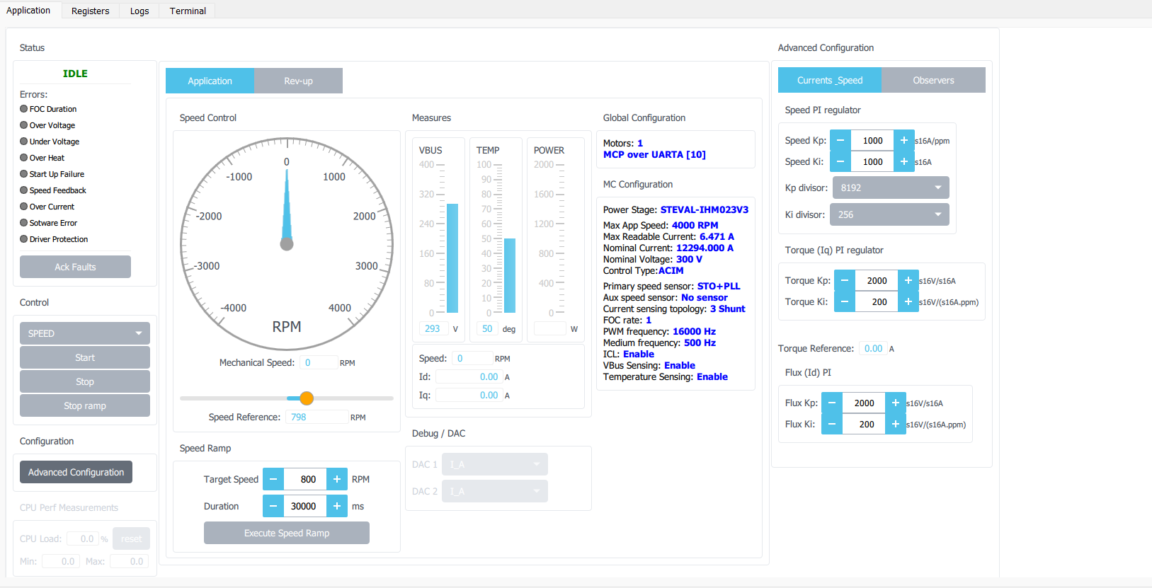 Tunning the gains of FOC loop in the ACIM implemen ...