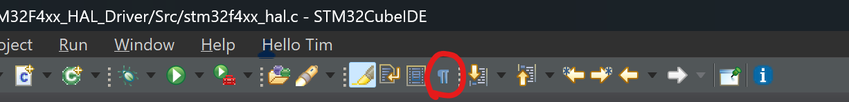CUBE IDE shows some strange character - STMicroelectronics Community