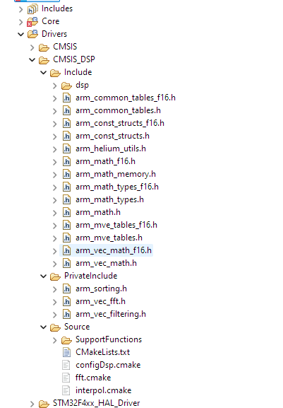 How To Integrate Cmsis Dsp Libraries On A Stm32 Pr Stmicroelectronics Community