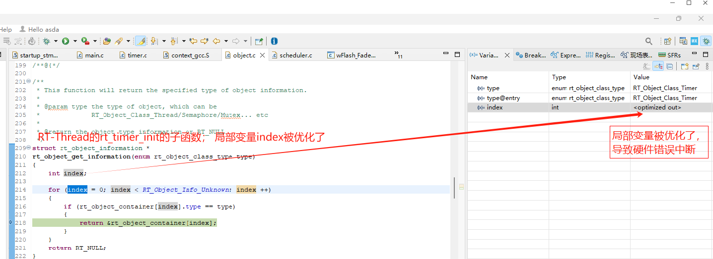 Stm32cubuide And Rt Thread Local Variables Are Opt Stmicroelectronics Community