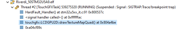 Hardfault on toudhgfx::LCDGPU2d::drawTextureMapQua... - STMicroelectronics Community