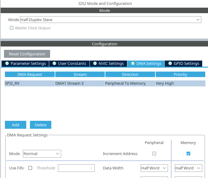 I2S not working on 32-bit data with DMA - STMicroelectronics Community