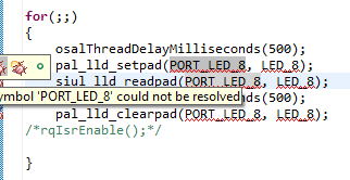 symbol could not be resolved - STMicroelectronics Community
