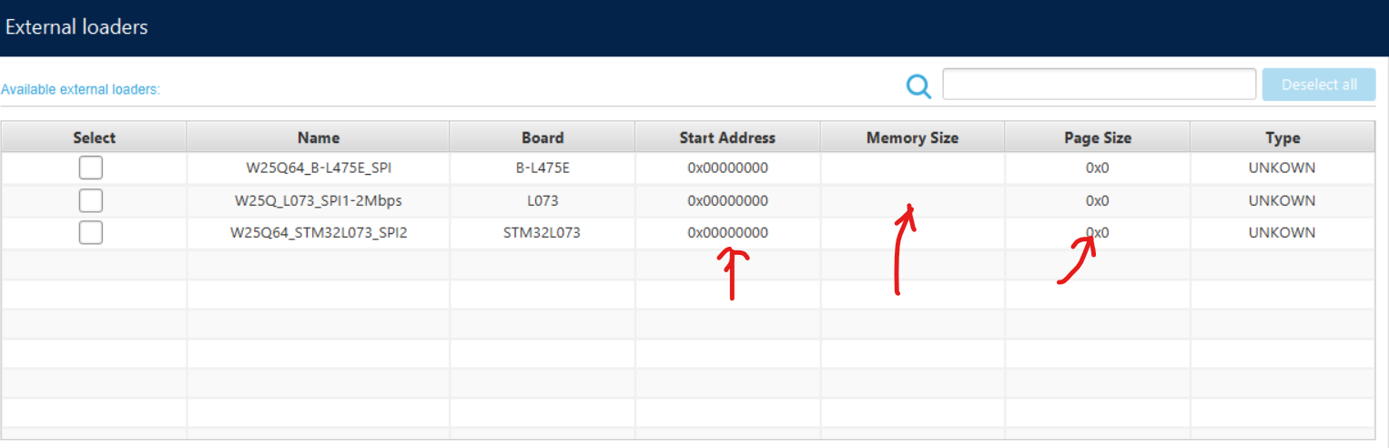 Solved: External Loader in SPI mode - STMicroelectronics Community