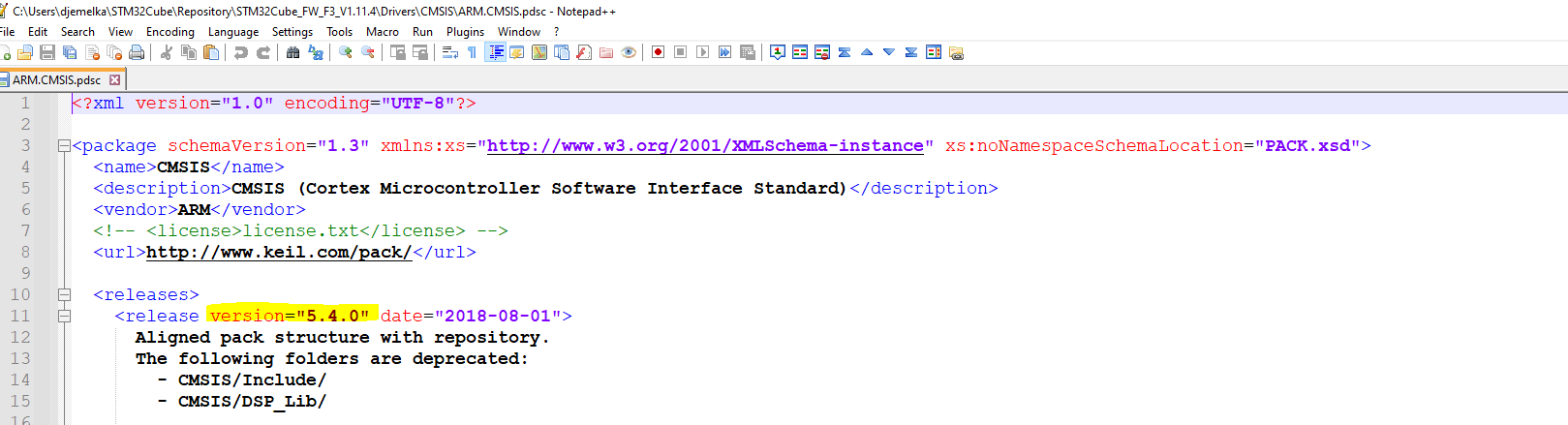 Solved: Failing including CMSIS into a F334 project - STMicroelectronics Community