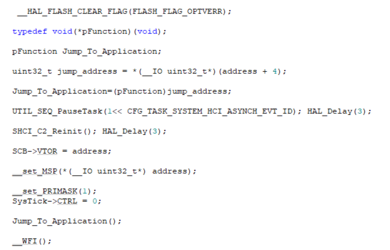 Stm32wb Bootloader And User Application Bluetooth Stmicroelectronics Community