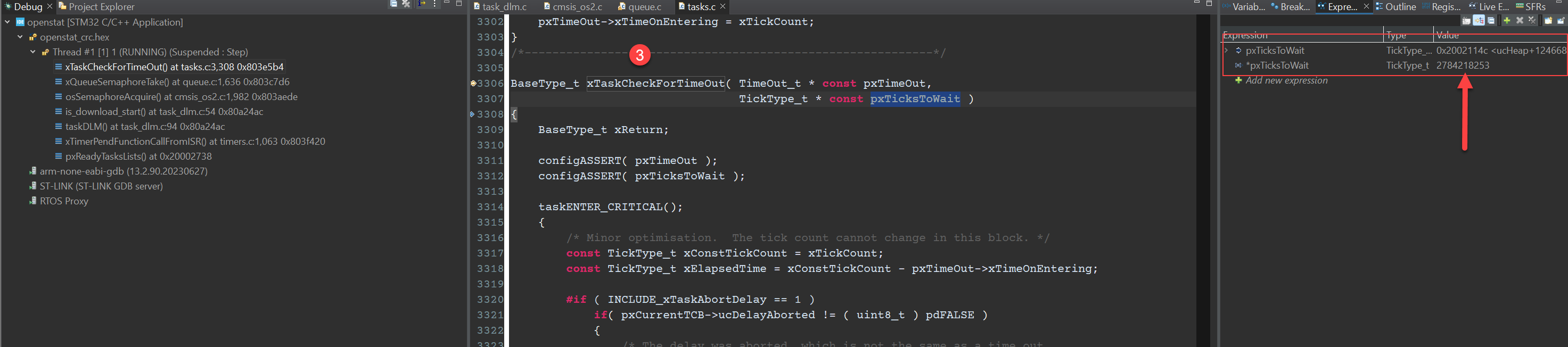 Freertos Semaphore Timeout Does Not Work With Gcc Stmicroelectronics Community