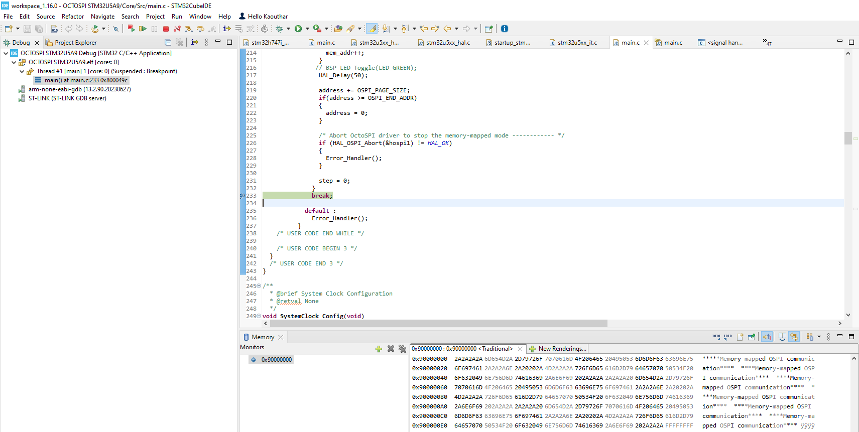 Solved: STM32U5A9J-DK OctalFlash Read failure - STMicroelectronics ...