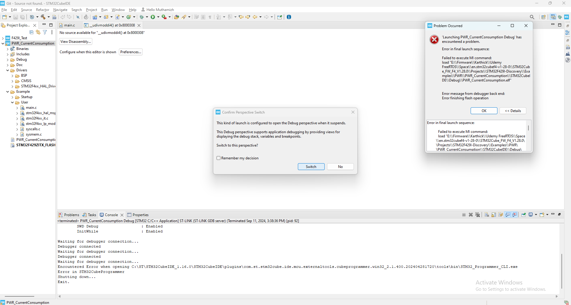 Solved: Debugging Issues STM32F429I - STMicroelectronics Community