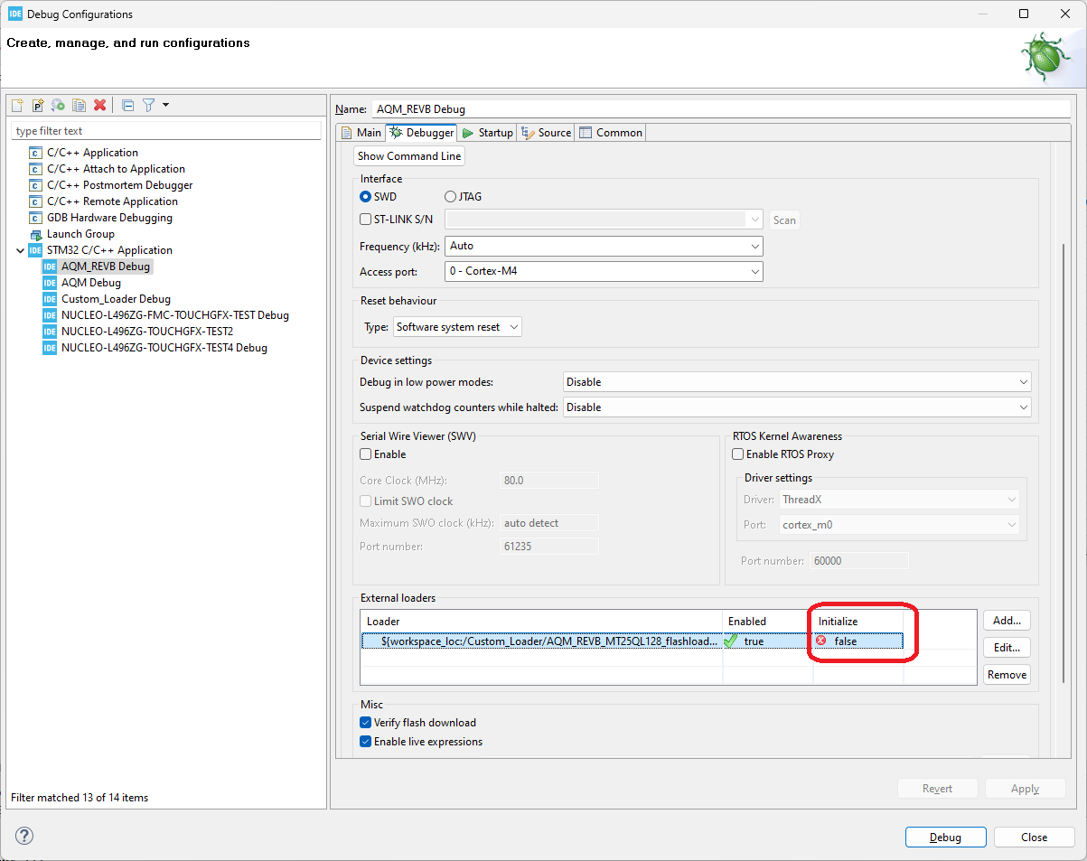 Solved: Custom Loaders for the STM32L496 with MT25QL128 Qu... - STMicroelectronics Community