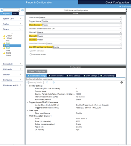 Solved: TIM2 clock source disabld but timer still running ... - STMicroelectronics Community