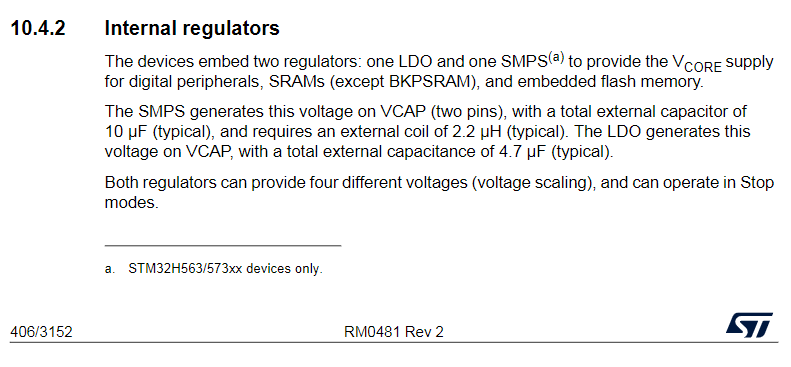 Stm32h573 Custom Board Vcap Pin Not Outputing Volt Stmicroelectronics Community