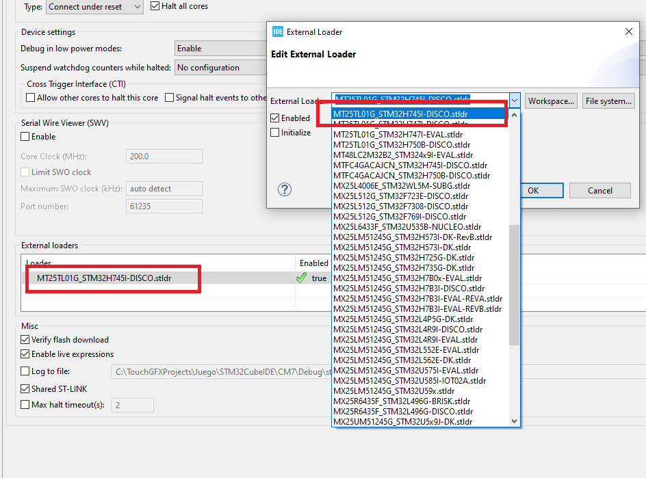 Solved: STM32H745i with TouchGFX does not load code in STM... - STMicroelectronics Community