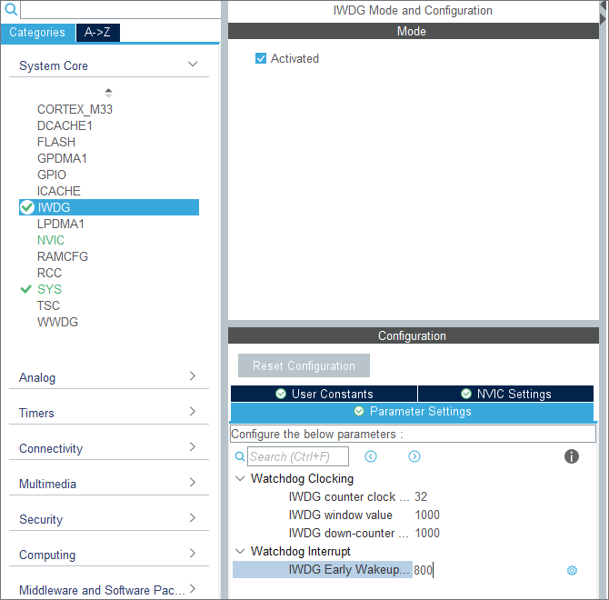 Iwdg Early Wakeup Interrupt In Stop Modes For Stm3 Stmicroelectronics Community