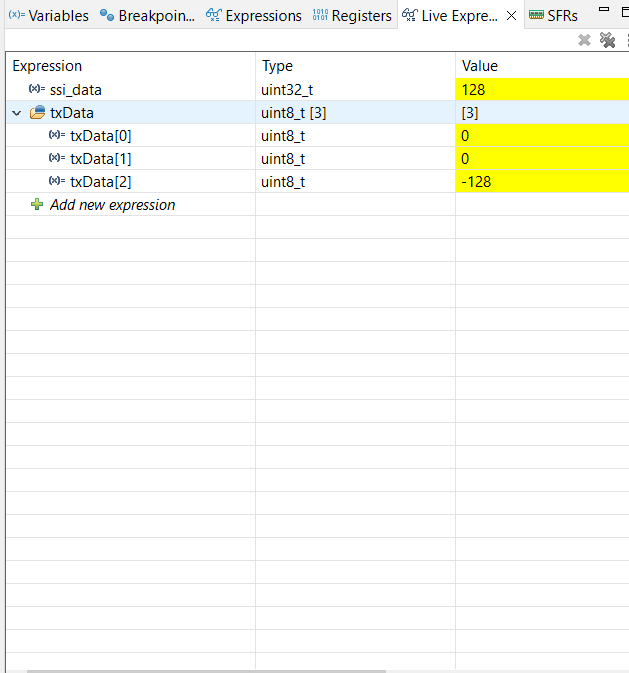 Debugger is showing signed value for unsigned char - STMicroelectronics Community