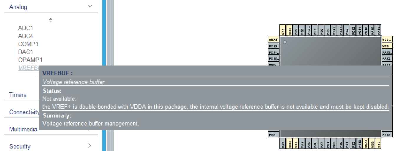 Solved: VREFBUF not available - STMicroelectronics Community