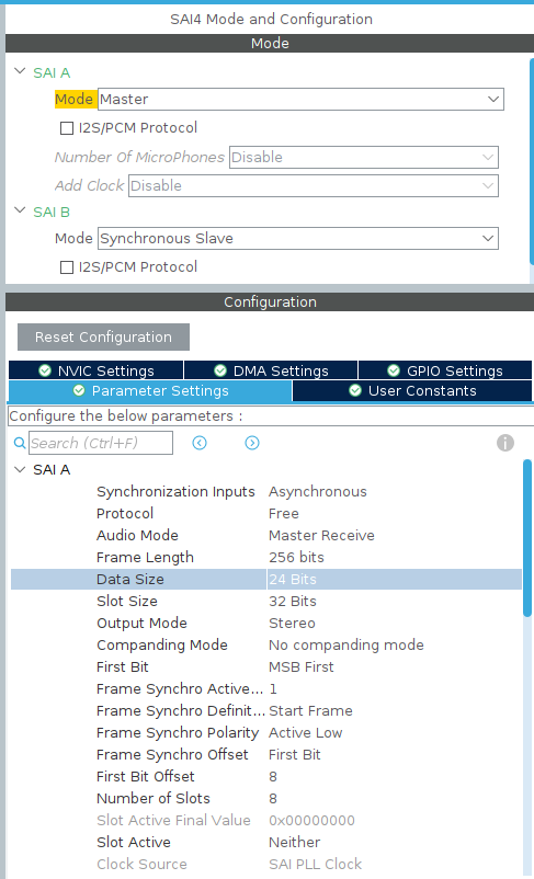 SAI for 8 channel TDM? - STMicroelectronics Community