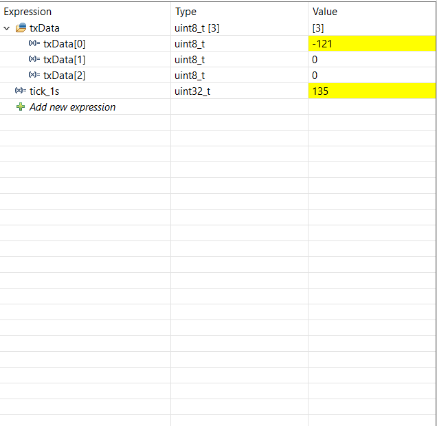 Debugger Is Showing Signed Value For Unsigned Char Stmicroelectronics Community