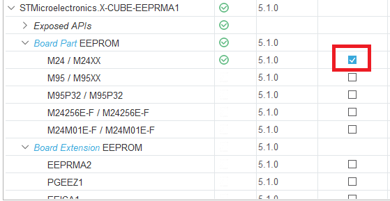 X-CUBE-EEPRMA1 package activation in CubeMX - STMicroelectronics Community
