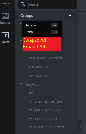 Solved: GfxDesigner, Text View Groups: Please add 'Collaps... - STMicroelectronics Community