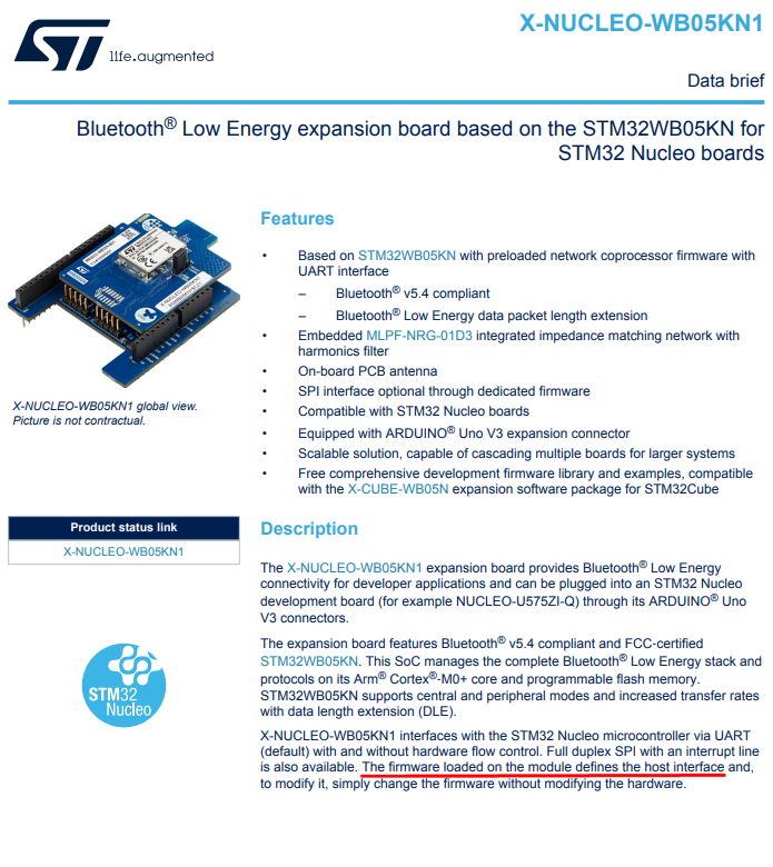 Looking For Uart Guidance For The Stm32wb05kn Netw Stmicroelectronics Community