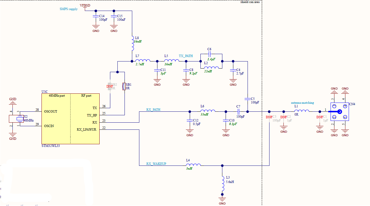 Solved: Matching network for antenna design for STM32WL33 ...