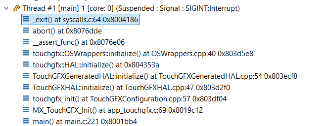 exit in touch debug - STMicroelectronics Community