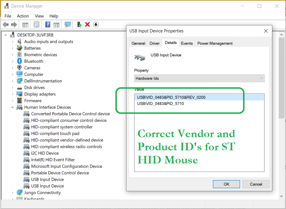 Solved: Classic coremw apps USB standalone HID example on ... - STMicroelectronics Community