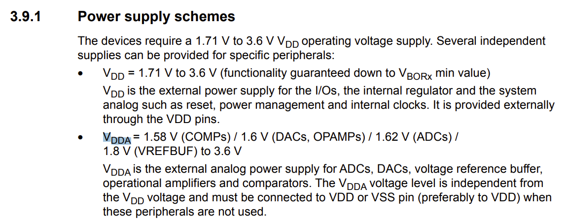 VDDA reading - STMicroelectronics Community