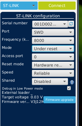 STM32CubeProgrammer cannot connect to board using ... - STMicroelectronics Community