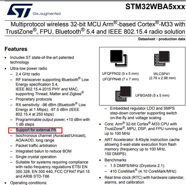 About STM32WBA products support EPA? - STMicroelectronics Community