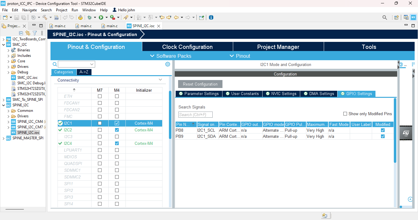 Solved: I2C Issue between two H7 Dev Boards - STMicroelectronics Community
