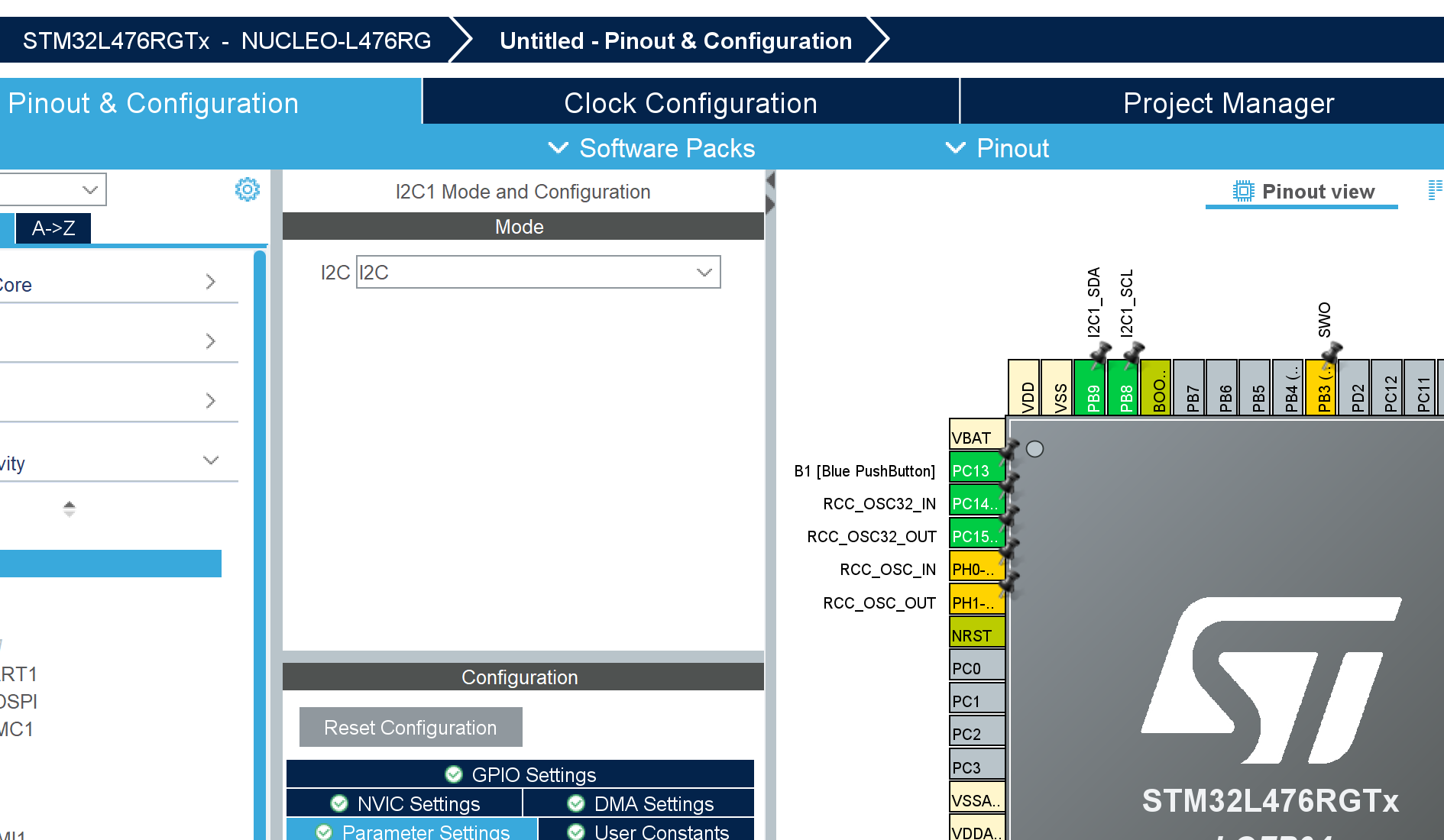 Solved: Nucleo-L476RG wrong I2C pins generated for I2C1? - STMicroelectronics Community