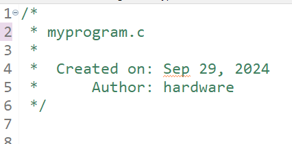 Remove default source file text - STMicroelectronics Community