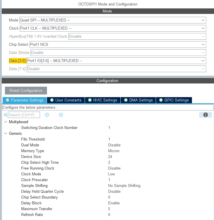 Solved How To Enable Qspi Psram As Data Memory Stmicroelectronics Community