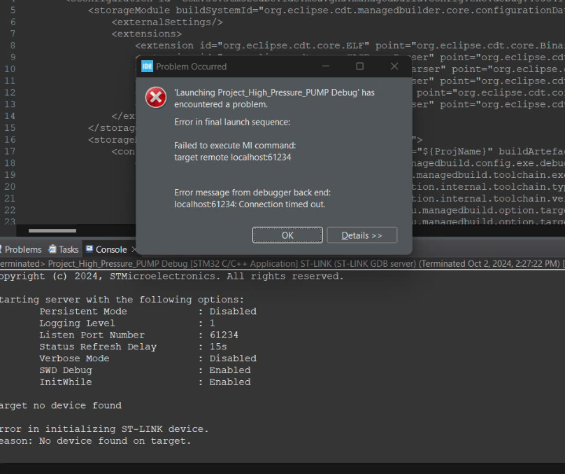 Problem STlink debug - STMicroelectronics Community