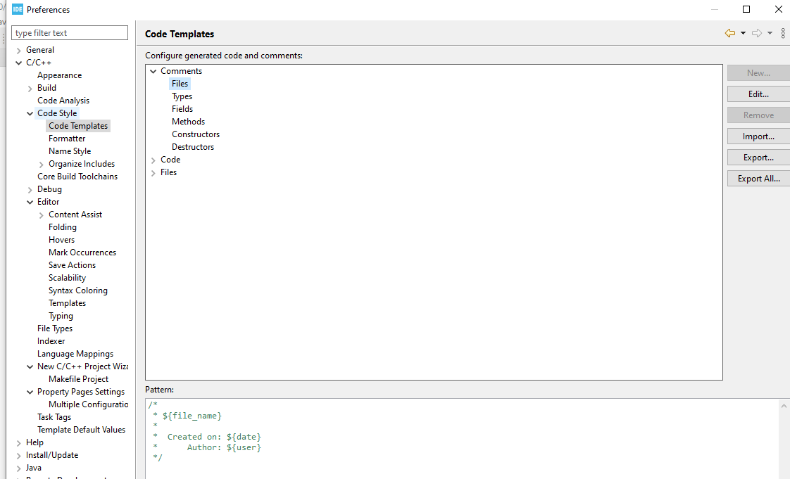 Remove Default Source File Text Stmicroelectronics Community