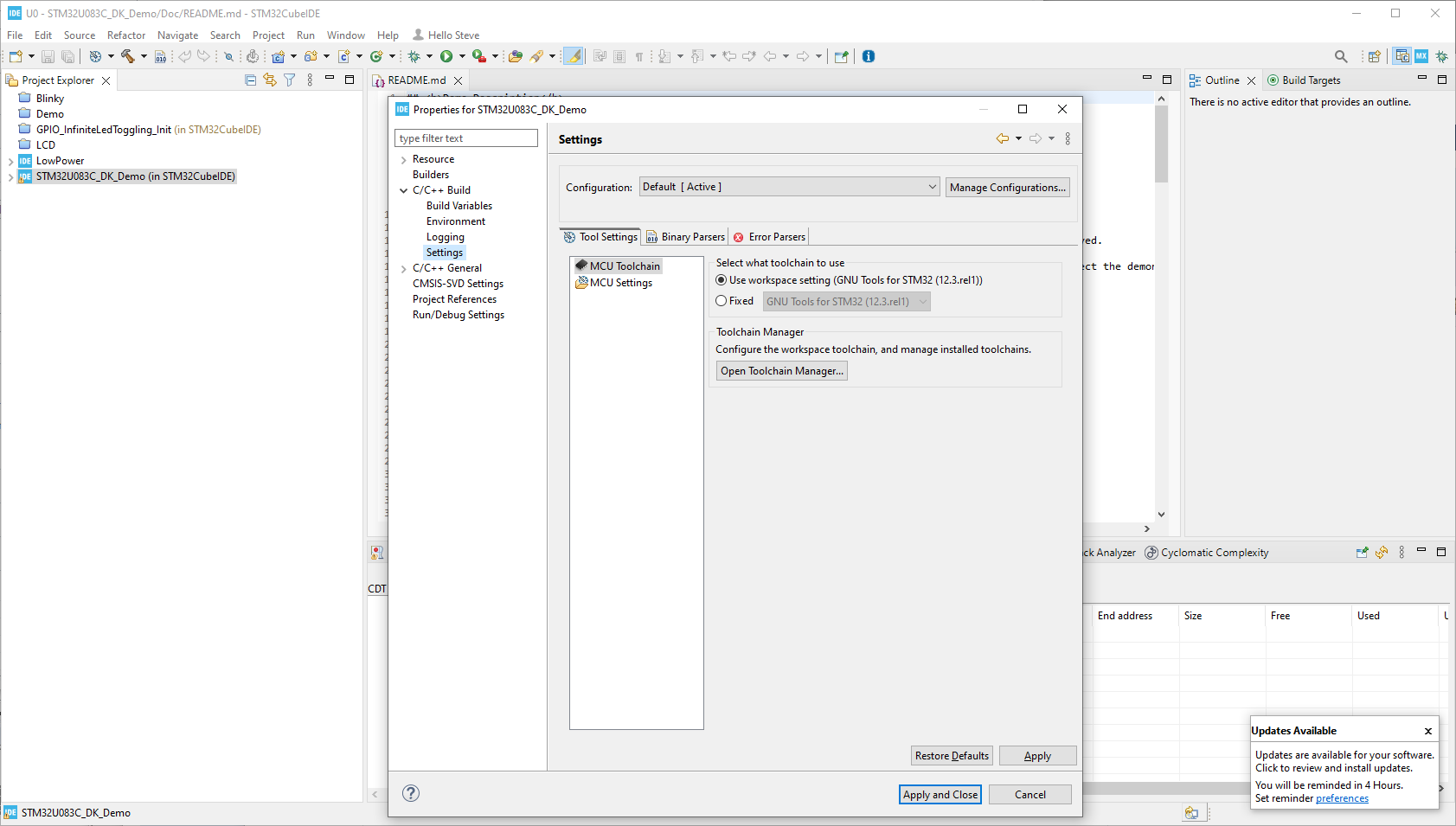 Stm32u083c Dk Demo Example Does Not Compile In Stm Stmicroelectronics Community