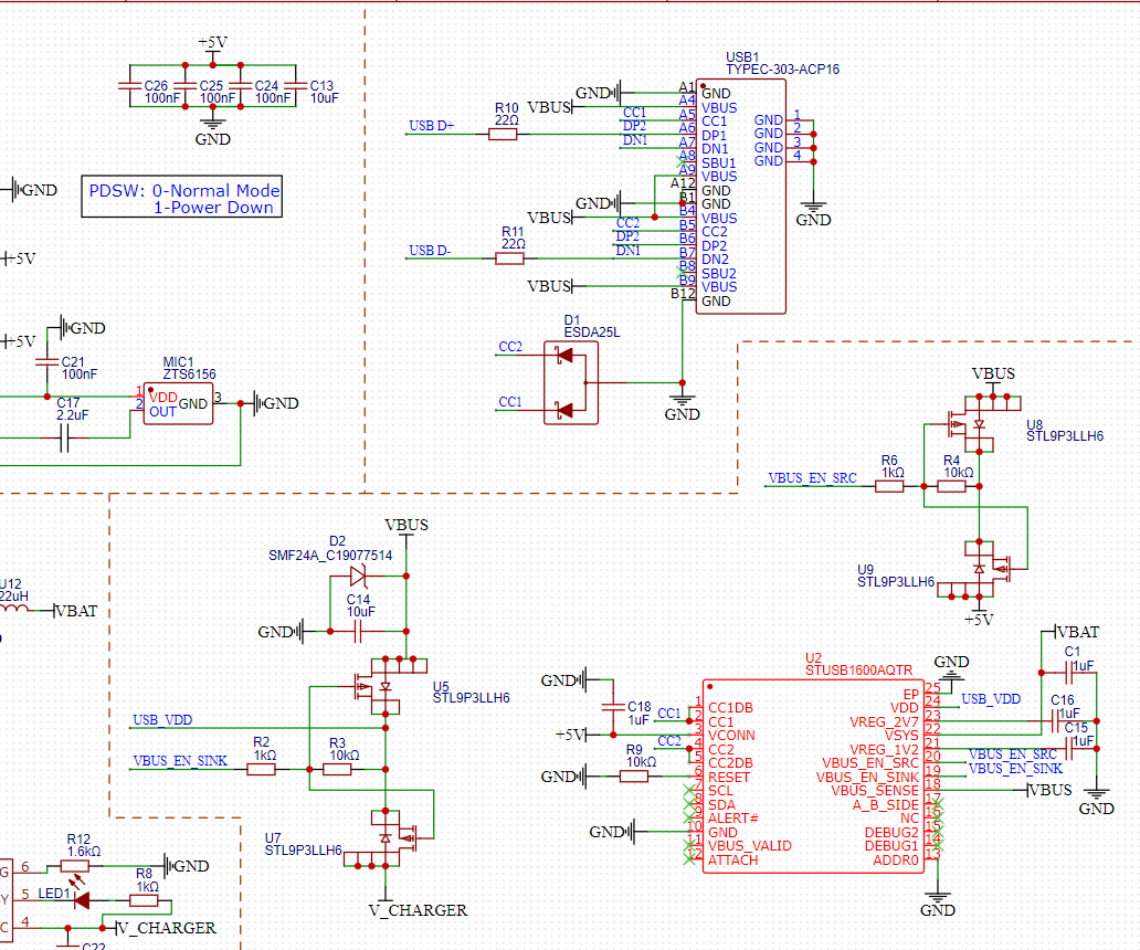 STUSB1600 can't work as source - STMicroelectronics Community