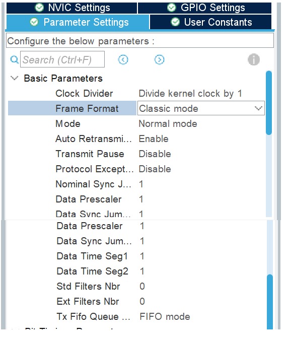 Not able to transmit and receive CAN frames using ... - STMicroelectronics Community