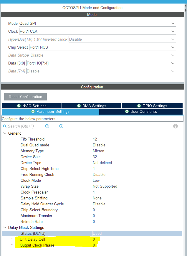 Stm32u5 Delay Block With Ospi In Qspi Configuratio Stmicroelectronics Community