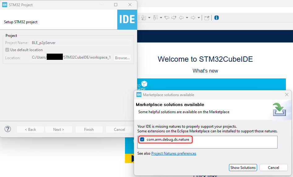 Solved How To Solve Your Ide Is Missing Natures To Prope Stmicroelectronics Community