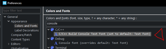 CubeIDE how to change font size in Console, Proble... - STMicroelectronics Community
